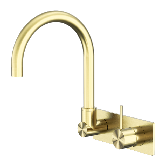 Nero - Mecca Wall Basin/Bath Mixer Swivel Spout Handle Up - NR221909pCH ...